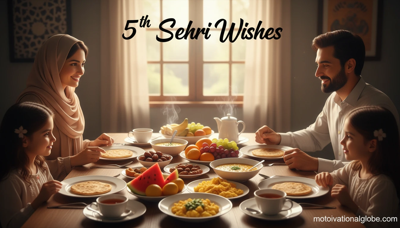 5th Sehri Wishes - Motivational Globe
