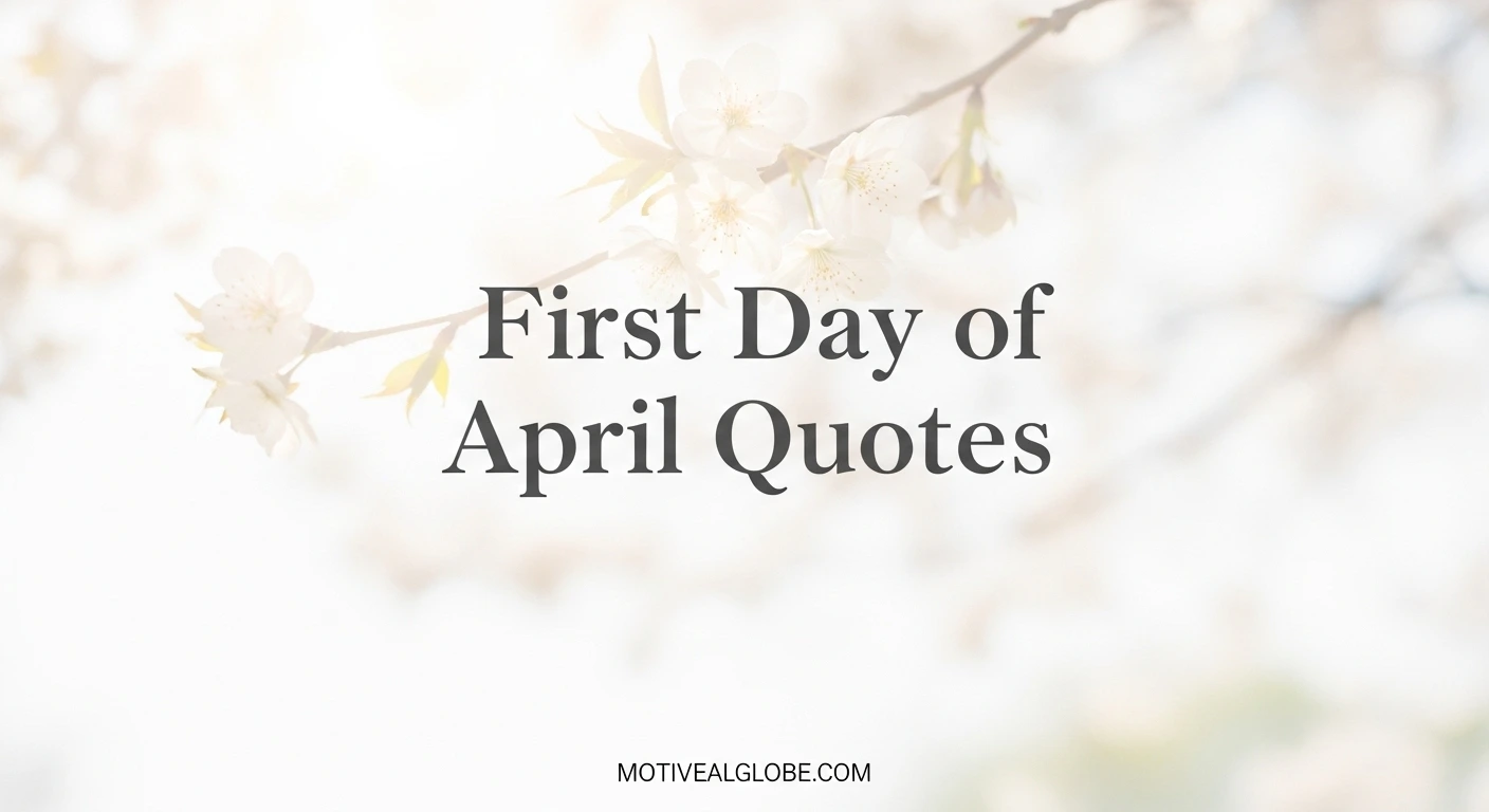 650+ First Day of April Quotes - Motivational Globe